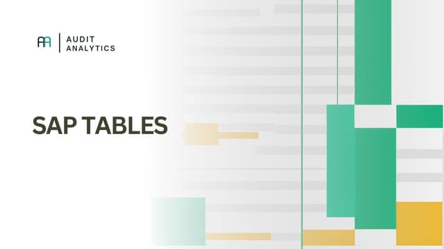 SAP & GITC: Key Components - The Audit Analytics